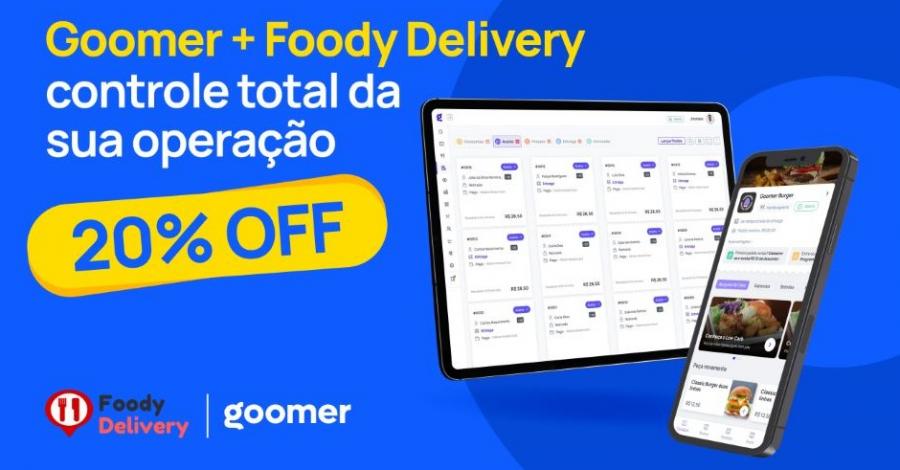 Goomer + Foody Delivery: controle sua operação com desconto | Goomer